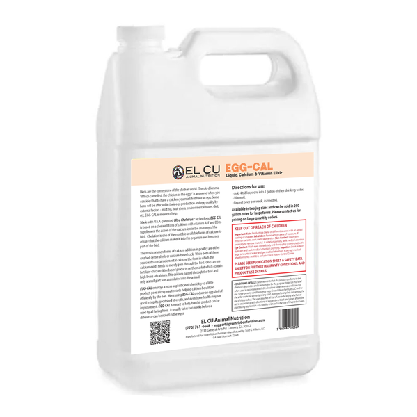 Egg-Cal : Liquid Vitamin for Hens Having Difficulty Laying Eggs (1 Gal